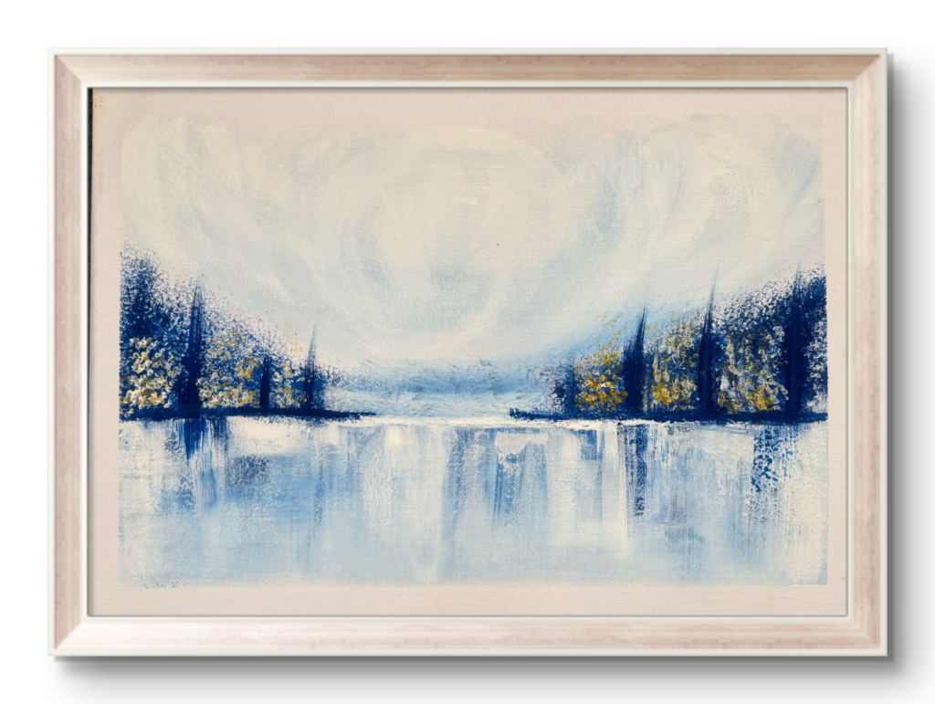 Serenity Reflected – Tranquil Abstract Art For Your Space.